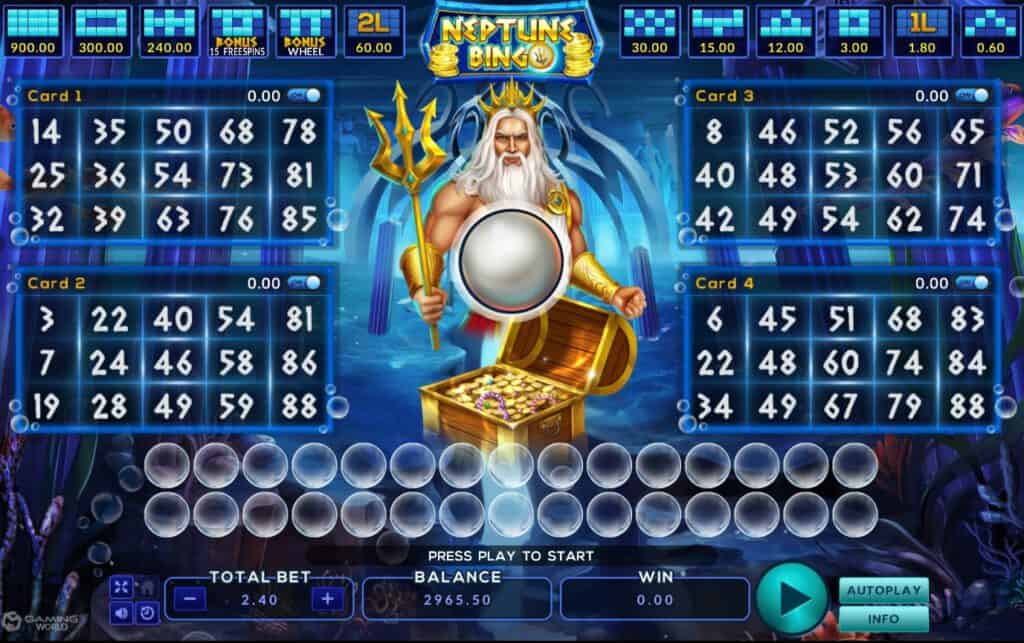 Neptune Bingo เกมสล็อต XO เกมค่าย SLOTXO : PG SLOT