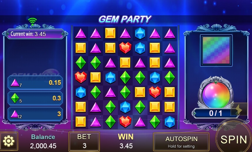 PG SLOT : Gem Party แนะนำเกมสล็อตค่าย JILI SLOT เข้าสู่ระบบ